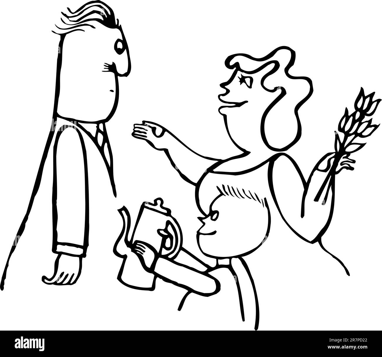 Giving A Gift Clipart Outline