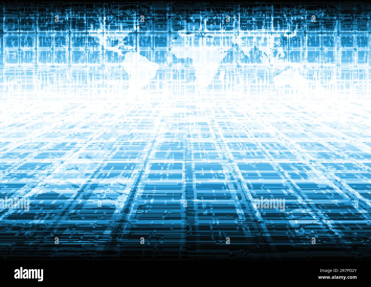 Tech geometry world map background hi-res stock photography and images ...