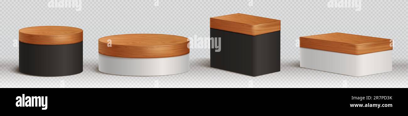 Realistic set of luxury podiums isolated on transparent background ...