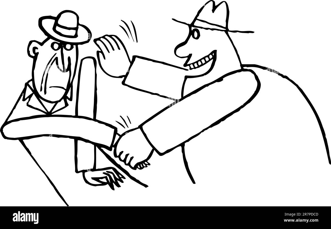 Men shake Stock Vector Images - Alamy