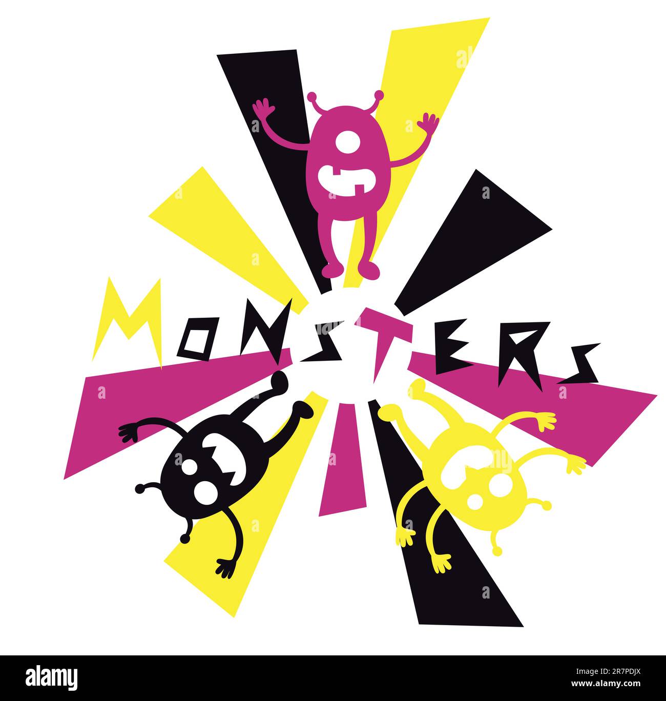Violet monster Stock Vector Images - Alamy