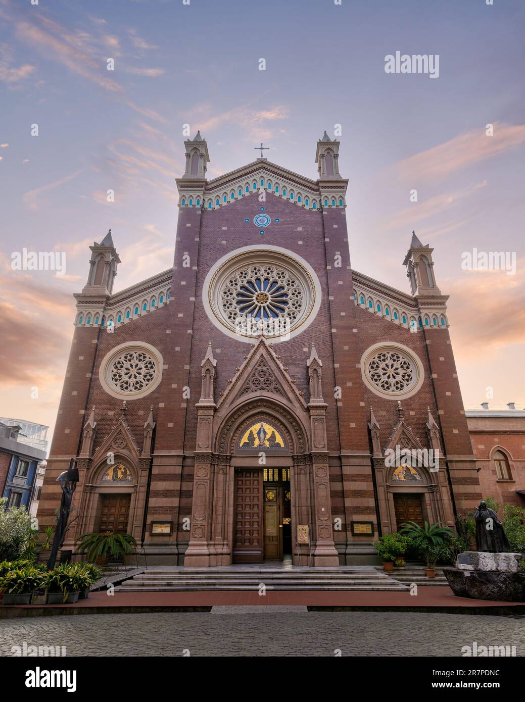 Facade of St. Anthony of Padua Church, the largest Roman Catholic ...