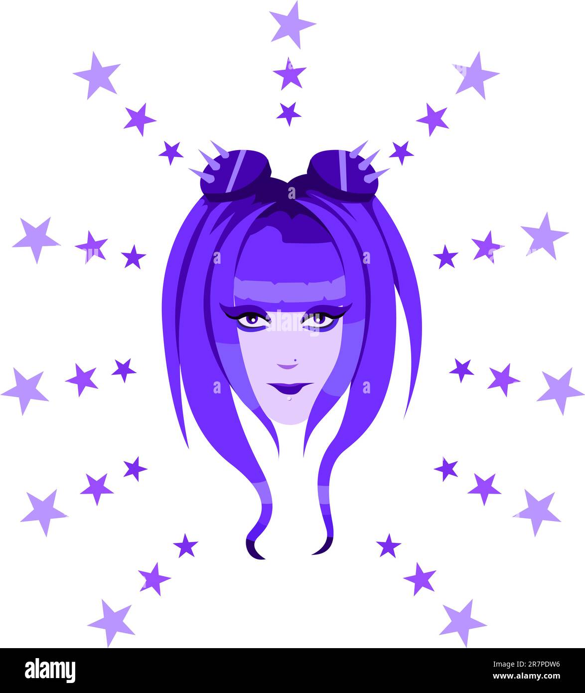 Vector illustration of cute purple cyber girl Stock Vector Image & Art ... Vector illustration of cute purple cyber girl Stock Vector Image & Art ...