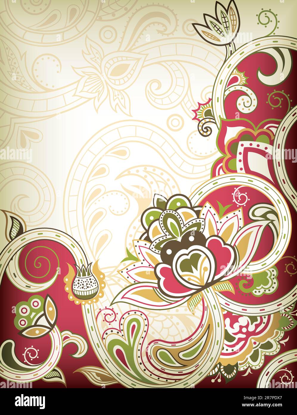 Illustration of abstract floral background in asia style Stock Vector ...
