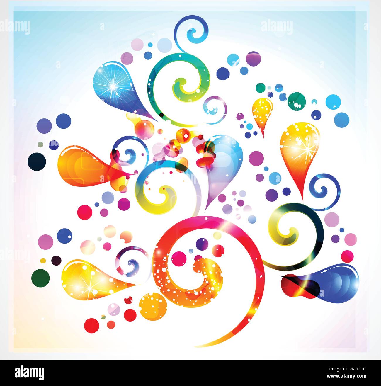 abstract rainbow colorful floral background vector illustration Stock ...