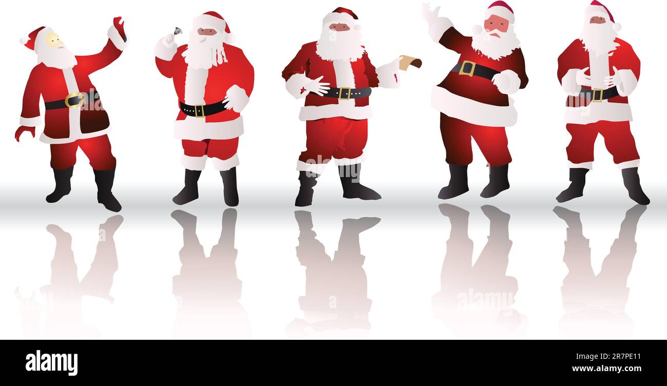 Different vector illustrations of Santa Claus Stock Vector Image & Art - Alamy