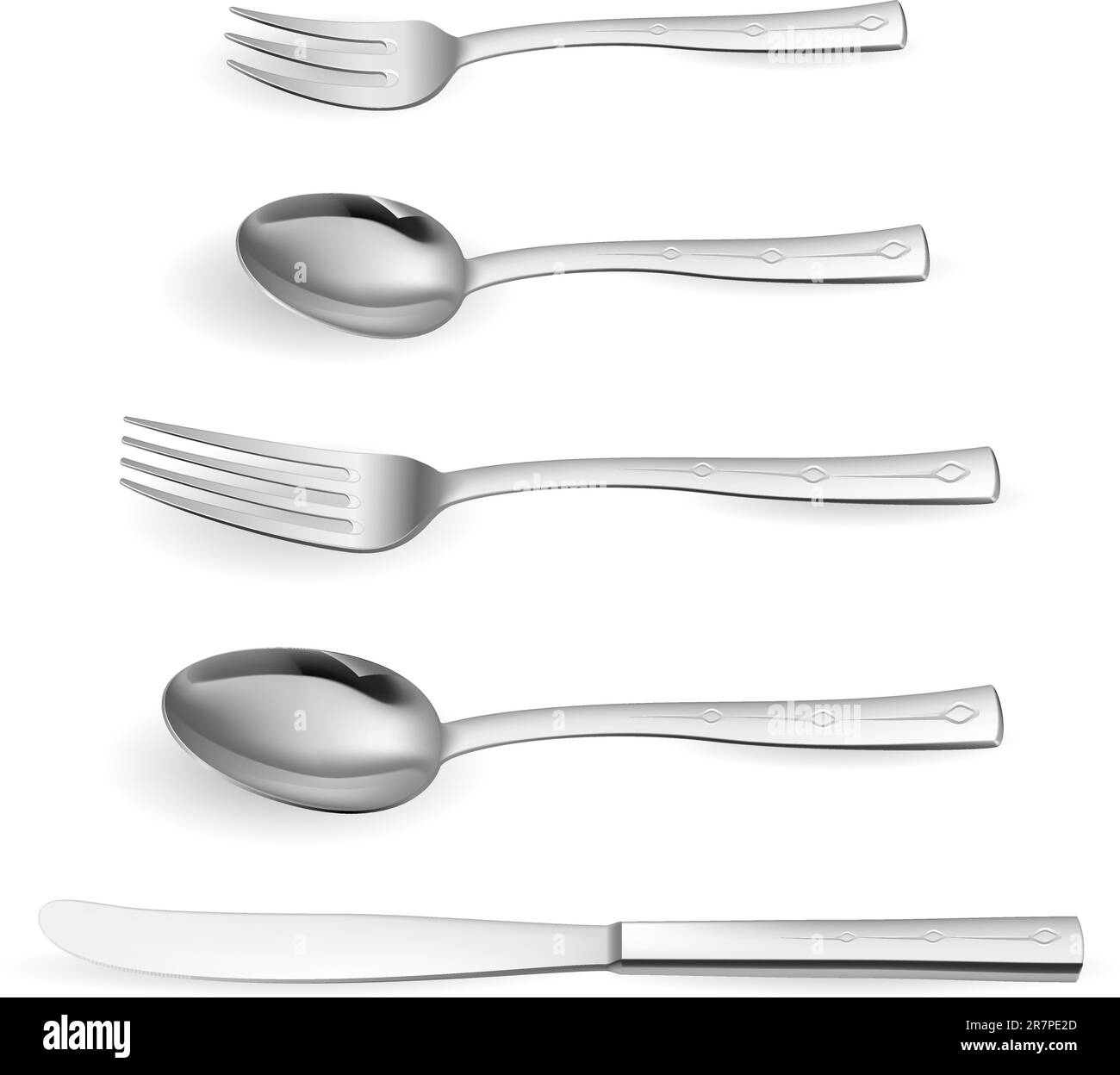 Realistic cutlery. Realistic cutlery. Illustration on white background ...