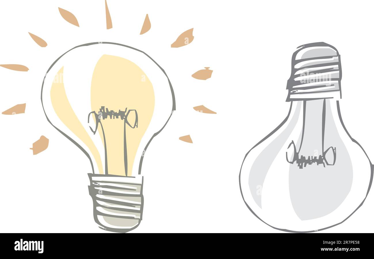 Lightbulb turn off Stock Vector Images - Alamy