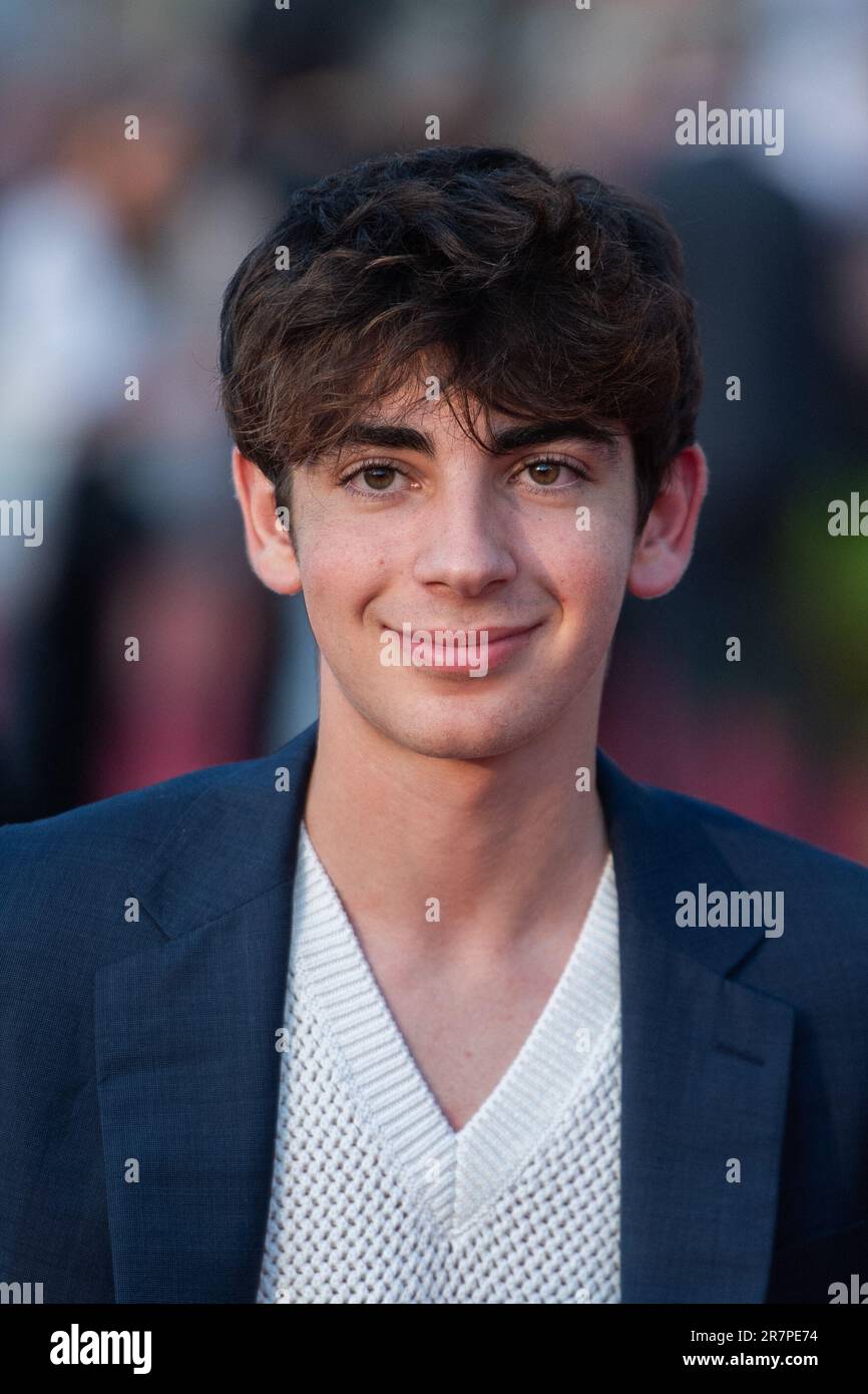 Cabourg, France. 16th June, 2023. Leon Hesby attending the red carpet ...