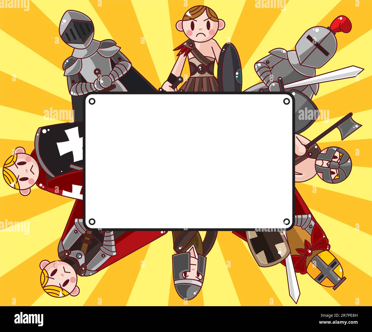 cartoon knight card Stock Vector Image & Art - Alamy