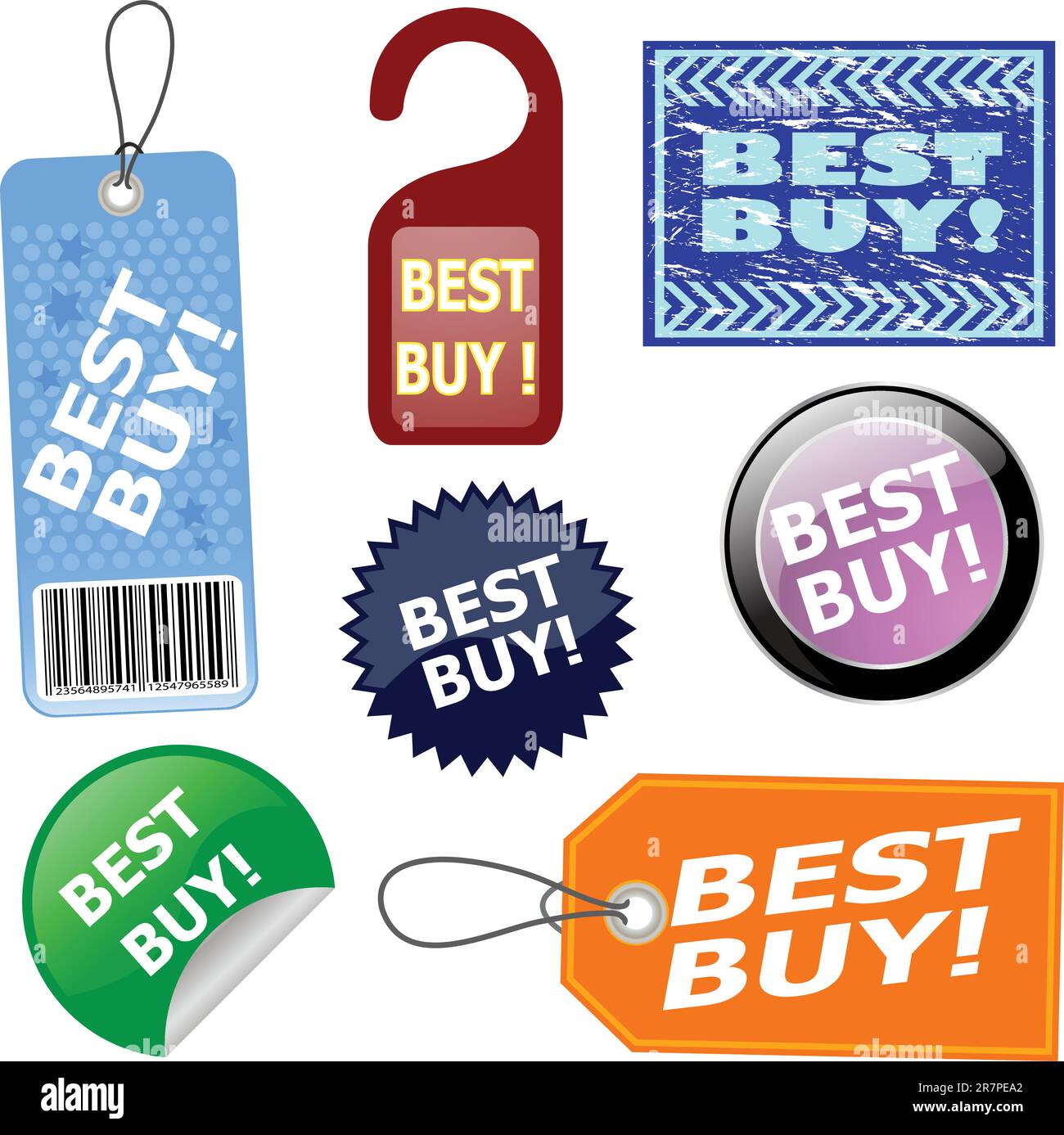 promotional labels and stickers - vector Stock Vector Image & Art - Alamy