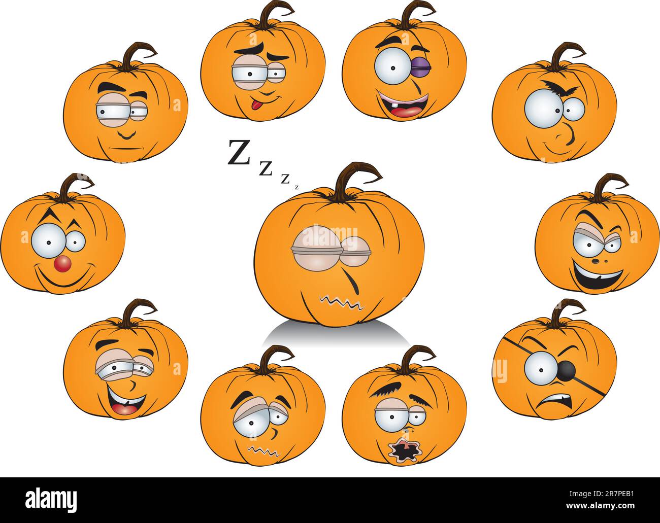Pumpkins halloween pumpkin face faces Stock Vector Images - Alamy