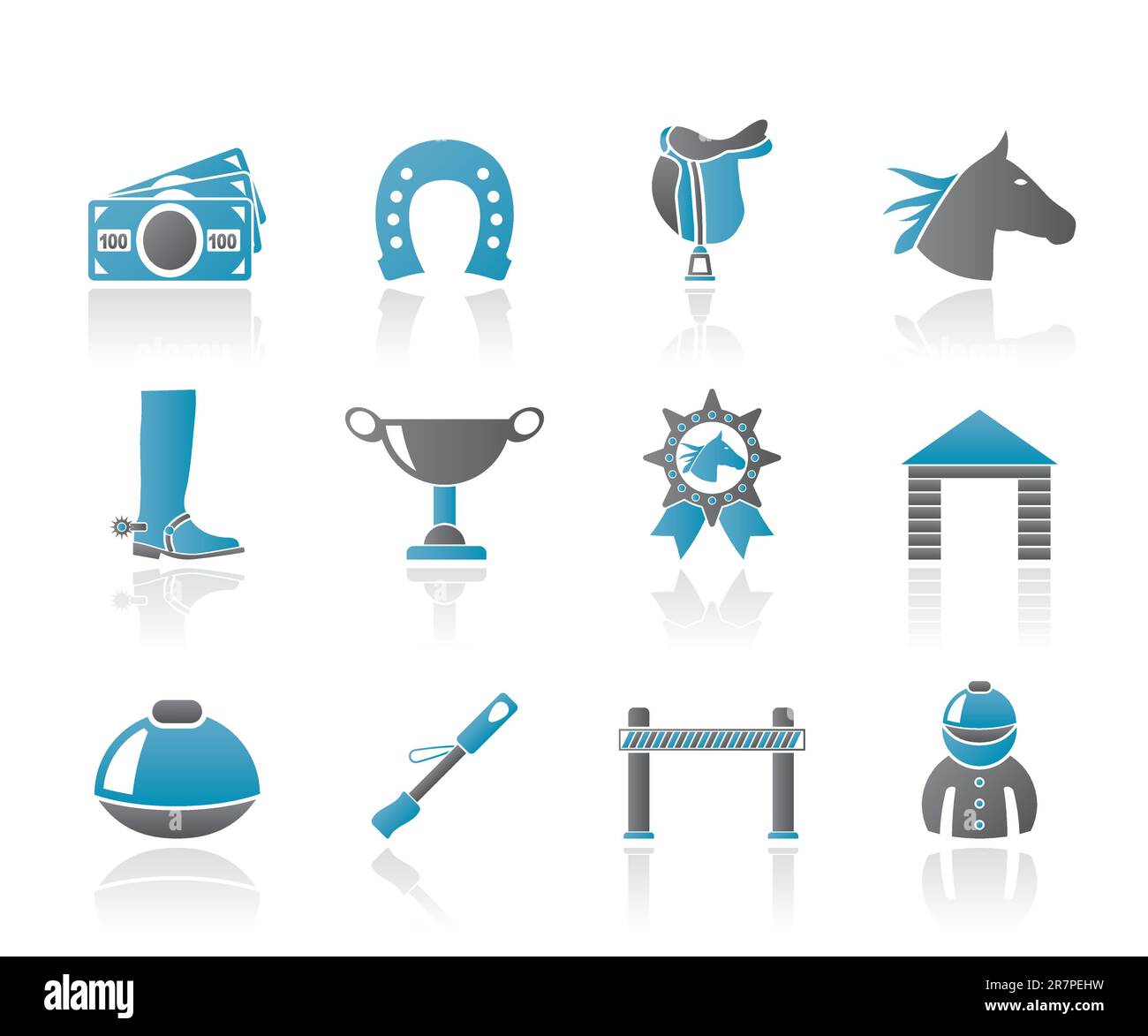 Horse obstacle racing Cut Out Stock Images & Pictures - Alamy