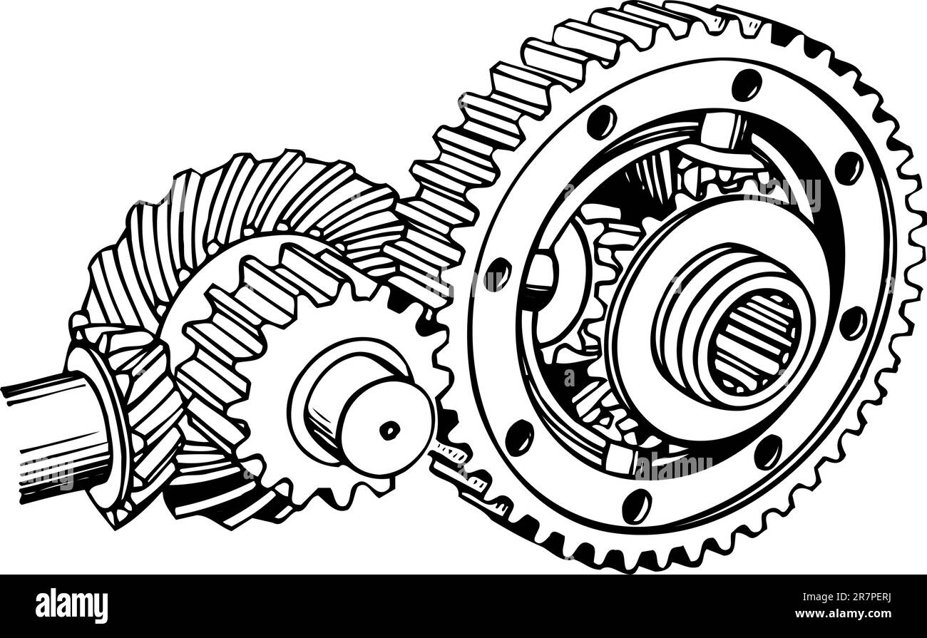 Cog stack isolated on white Stock Vector Image & Art - Alamy