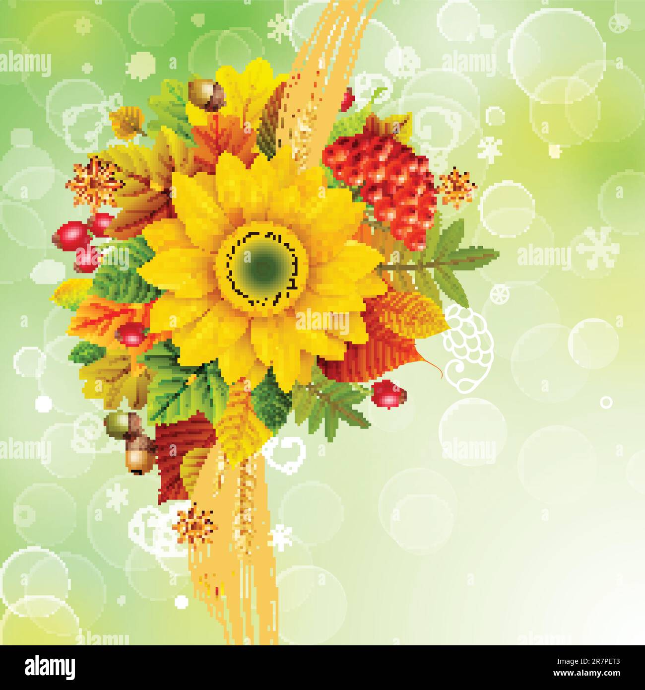 Autumn abstract background with colorful leaves. Vector illustration ...