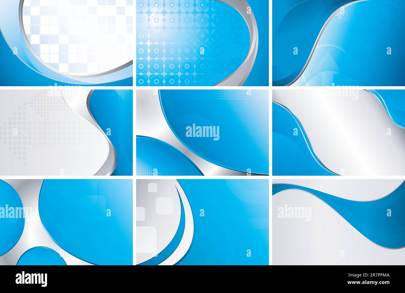 Illustration of abstract curve background set Stock Vector Image & Art ...