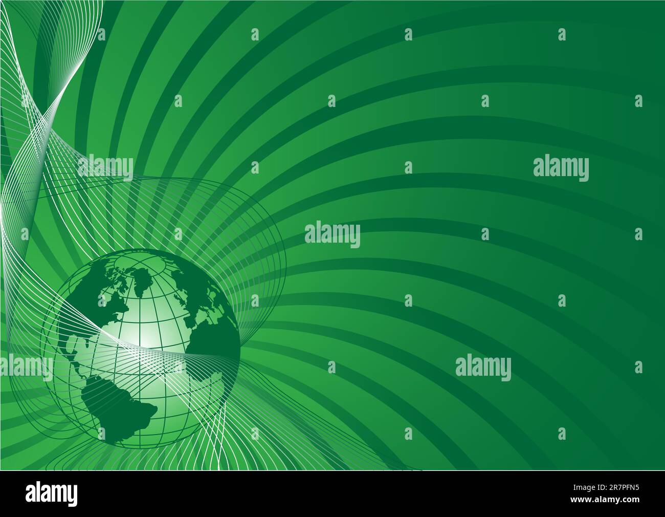 business background with green world globe vector Stock Vector Image ...