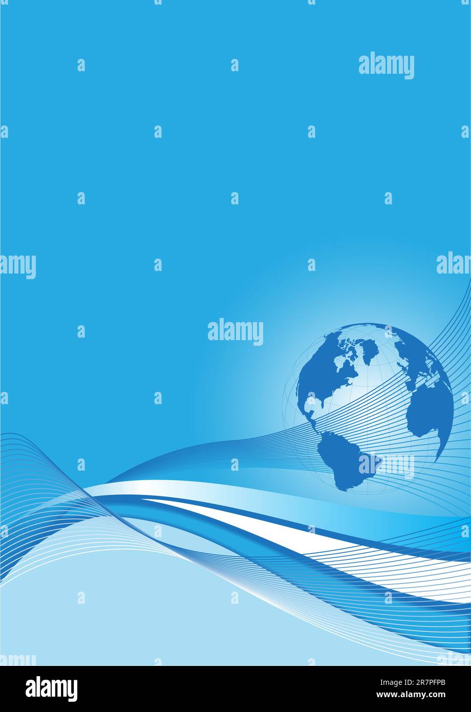 business background with a blue world globe vector Stock Vector Image ...