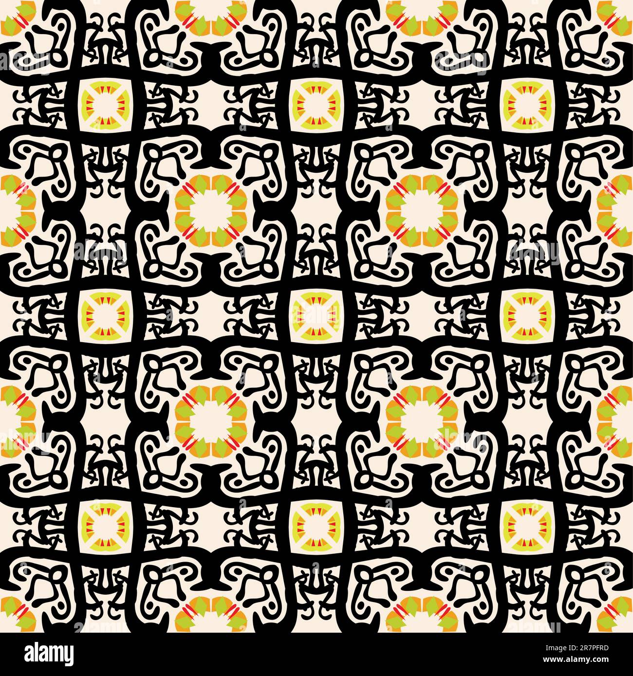 Seamless Background Pattern Constructed From The Arabic Letter Lam