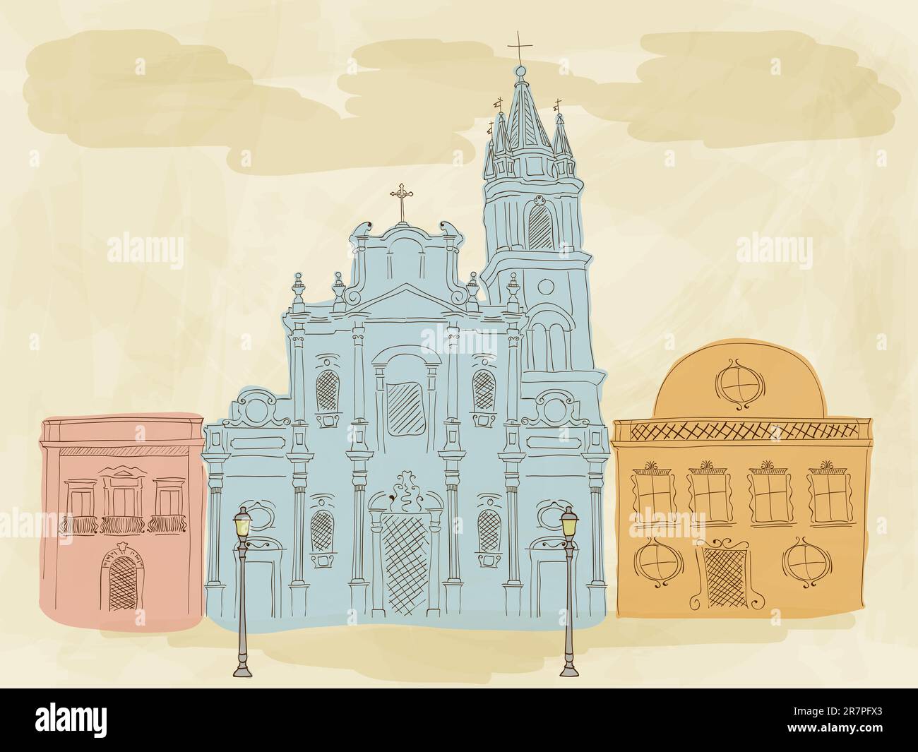 Drawn town hi-res stock photography and images - Alamy