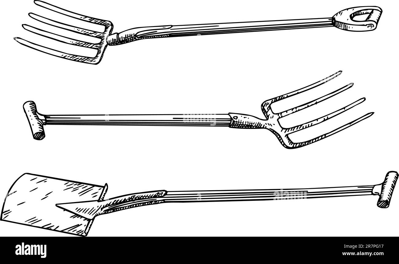 Garden tools isolated Stock Vector Images - Alamy