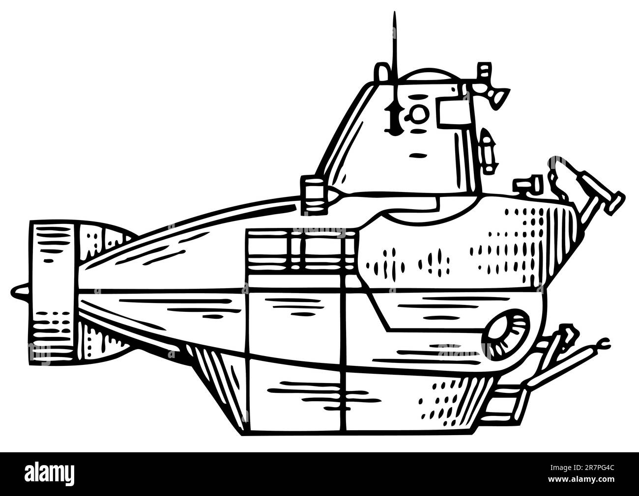 Bathyscaphe isolated on white Stock Vector Image & Art - Alamy
