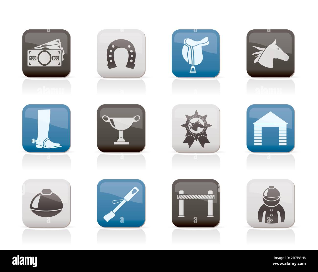 Horse obstacle racing Cut Out Stock Images & Pictures - Alamy