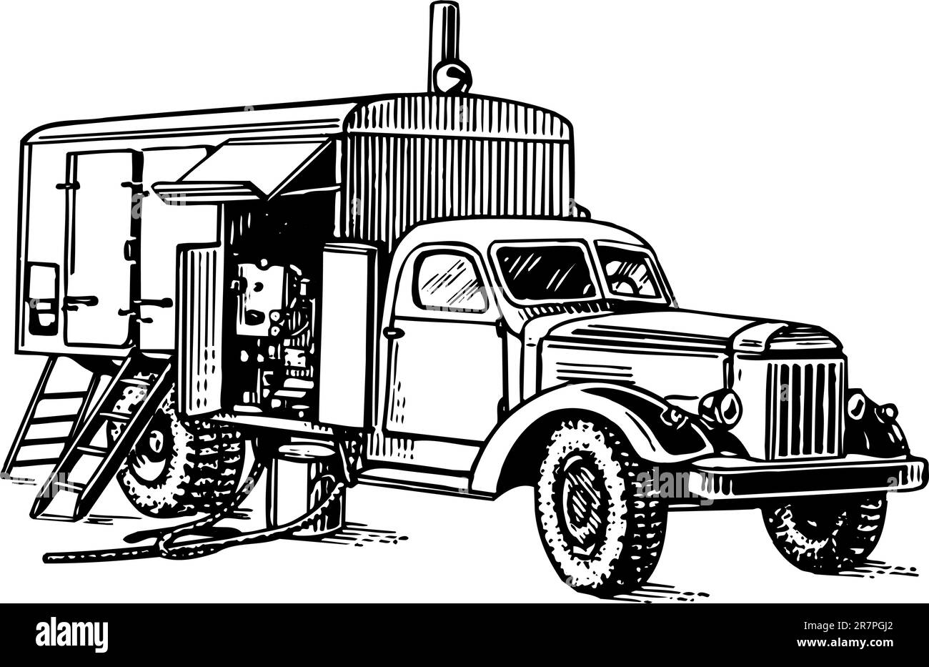 Vintage truck driver Stock Vector Images - Alamy