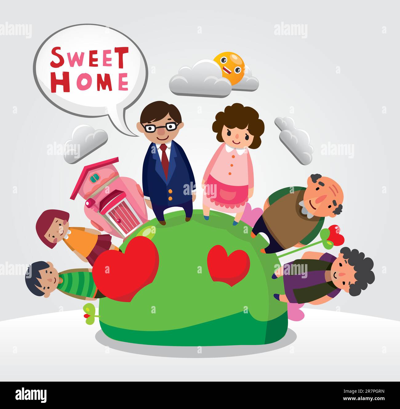 Gran family Stock Vector Images - Alamy