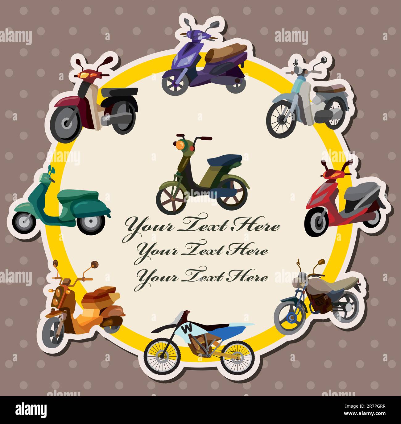 cartoon motorcycle card Stock Vector Image & Art - Alamy