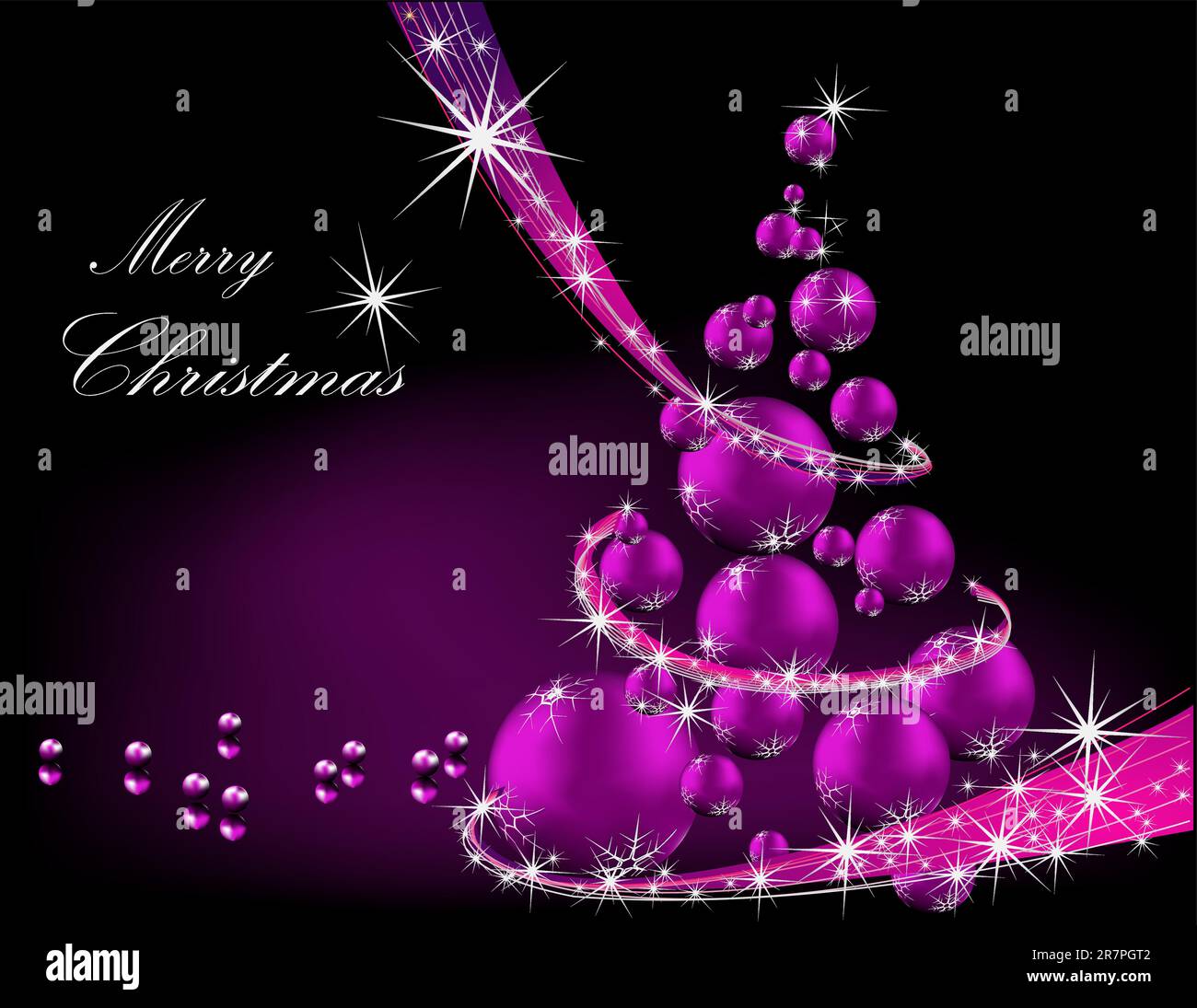 Christmas tree violet and silver Stock Vector Image & Art - Alamy