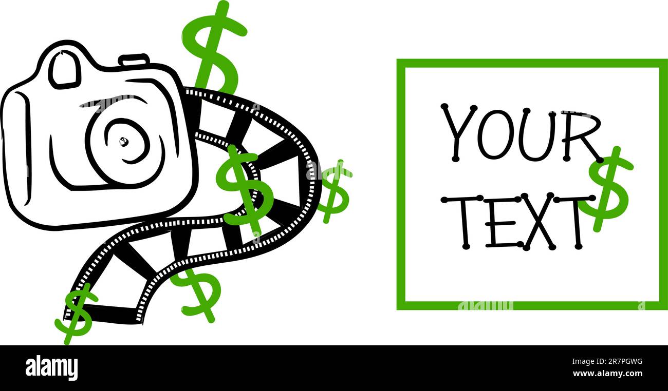 Take big green money on your picture. Digital camera - illustration ...