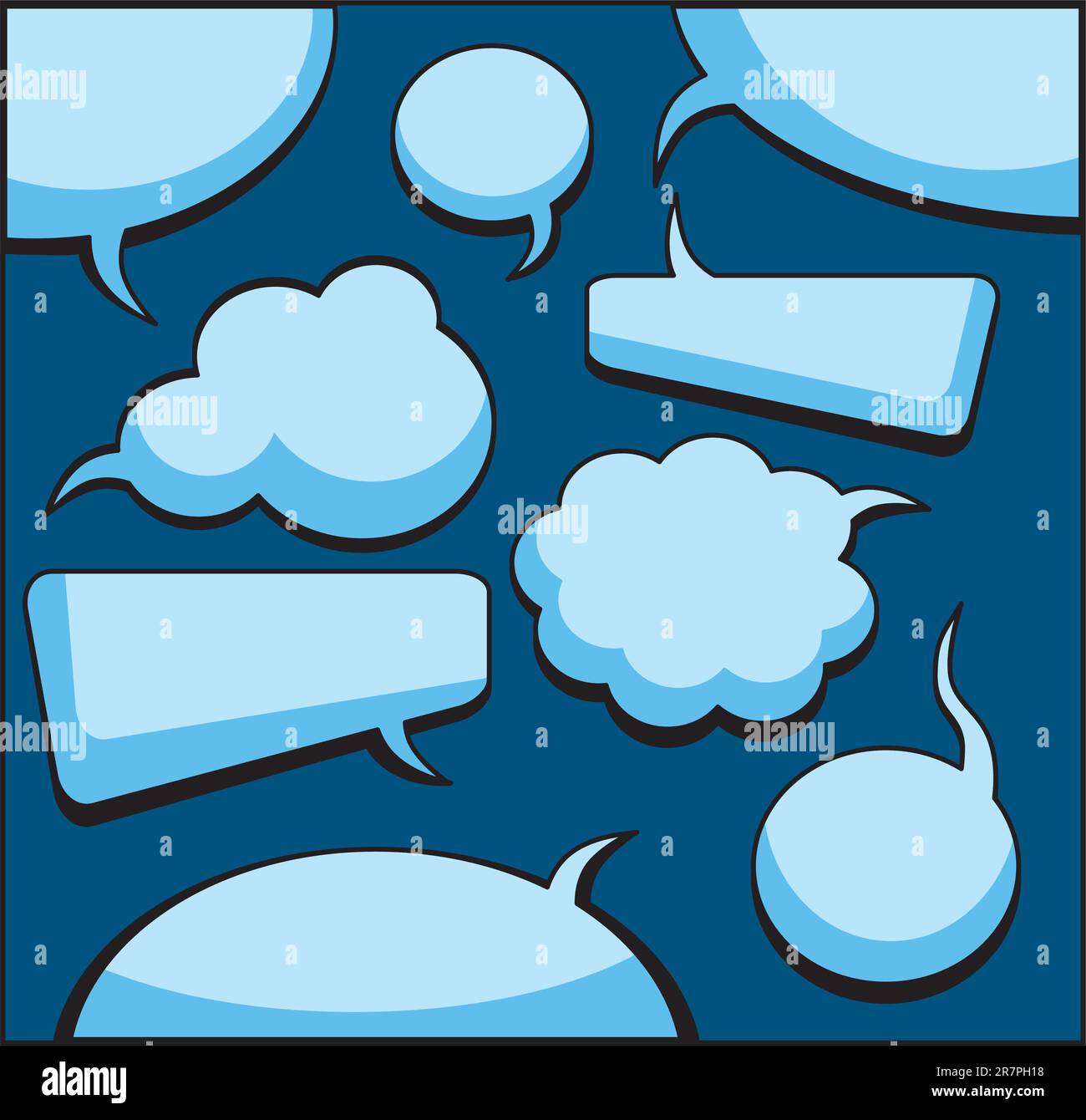 Speech And Thought Bubbles Stock Vector Image & Art - Alamy