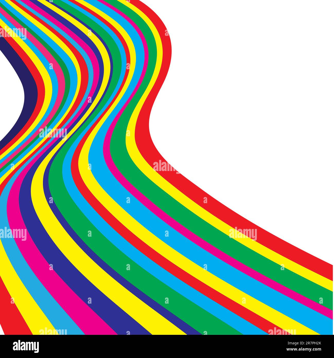 varicoloured abstract lines on a white background Stock Vector Image ...