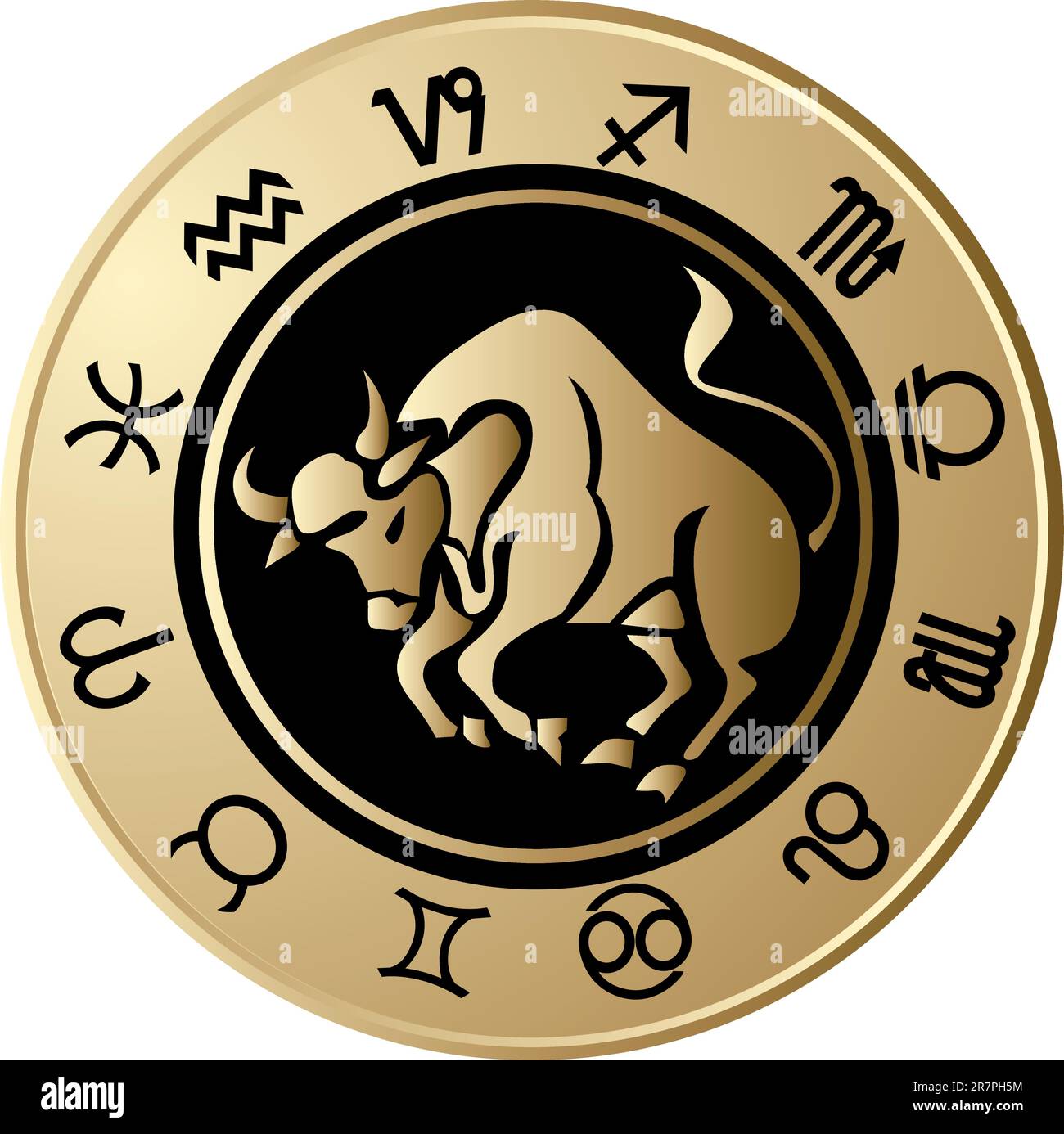 Vector Horoscope Taurus Stock Vector Image & Art - Alamy