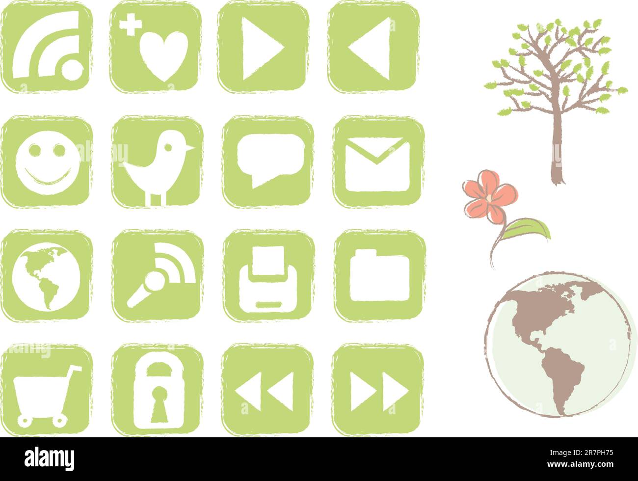 Vector set earth theme Stock Vector Images - Alamy