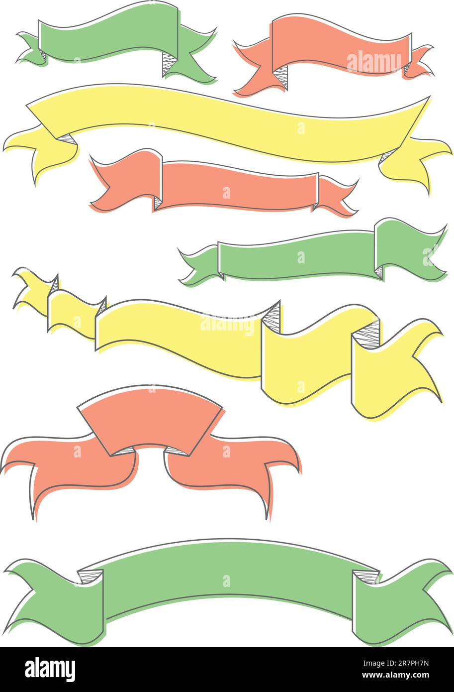 Yellow ribbon banners Stock Vector Images - Alamy