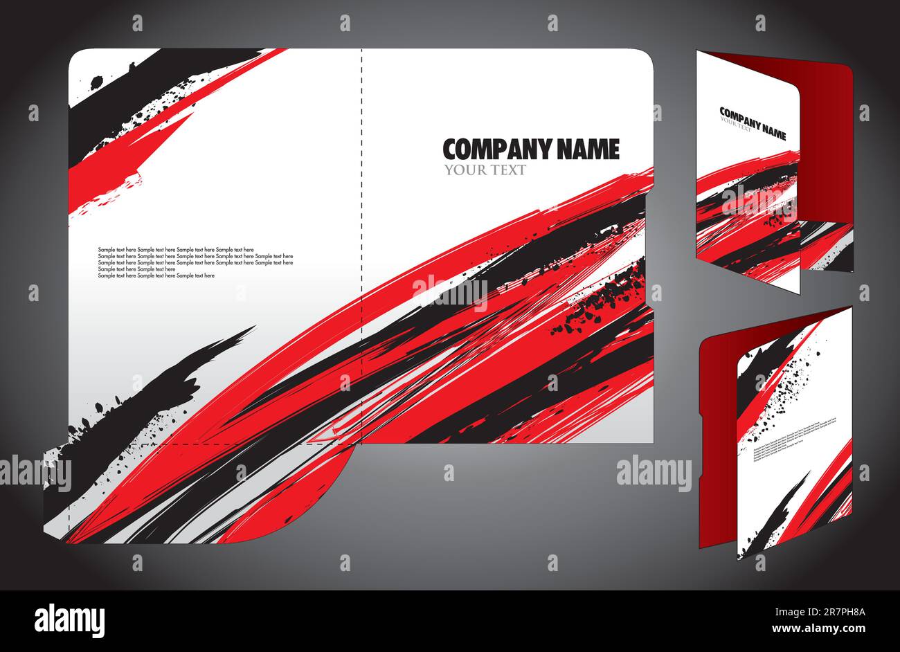 Folder with die cut Stock Vector Image & Art - Alamy