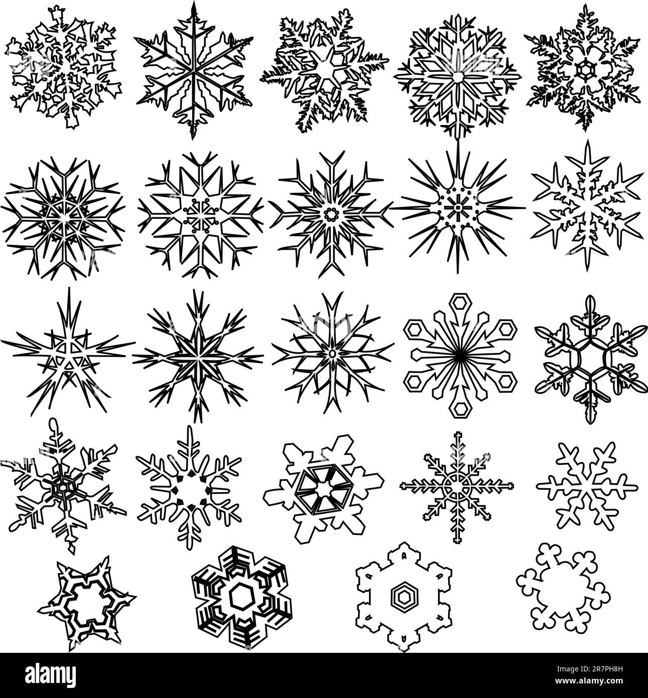 Snowflakes vector illustration Stock Vector Image & Art - Alamy