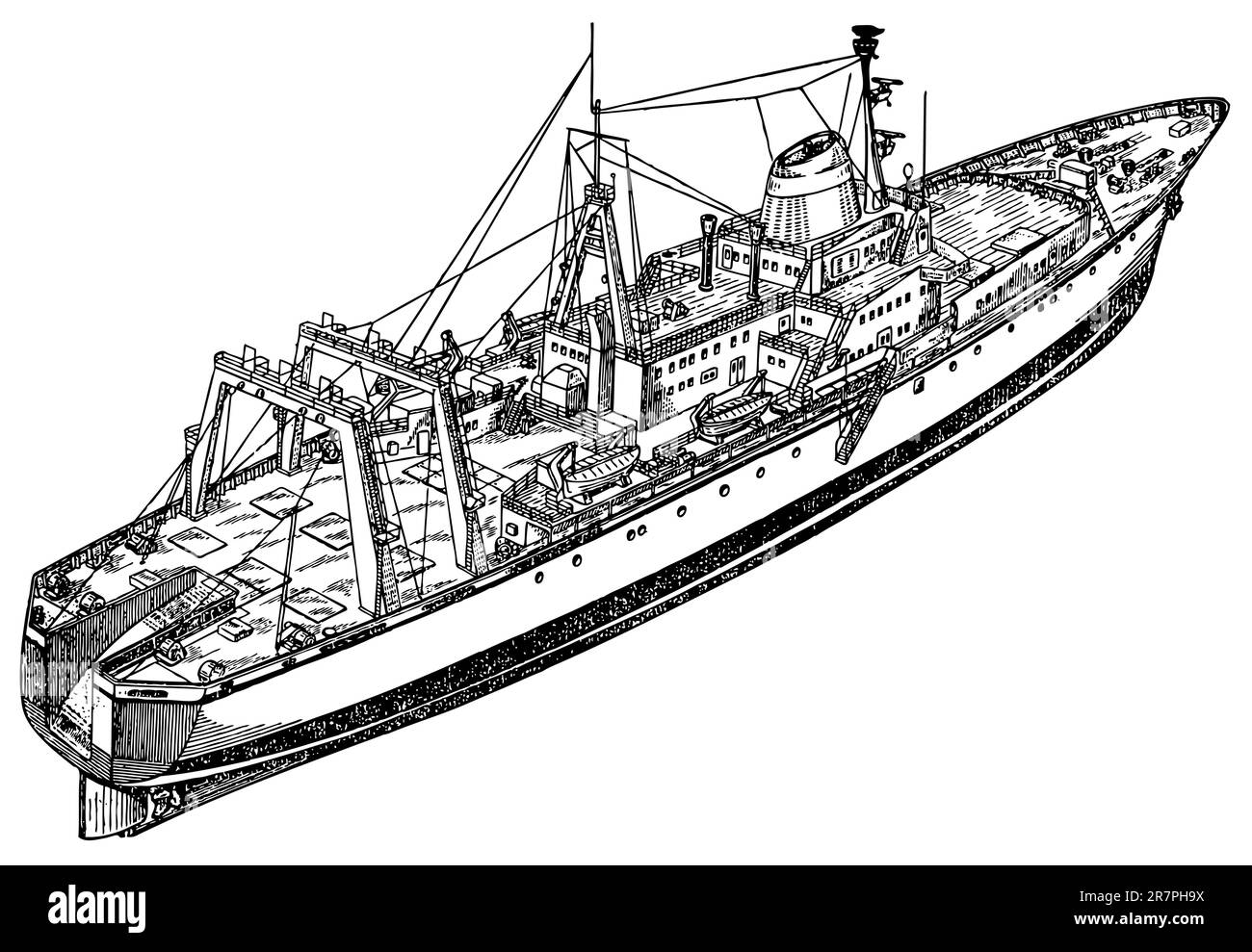 Fishing boat illustration Cut Out Stock Images & Pictures - Alamy