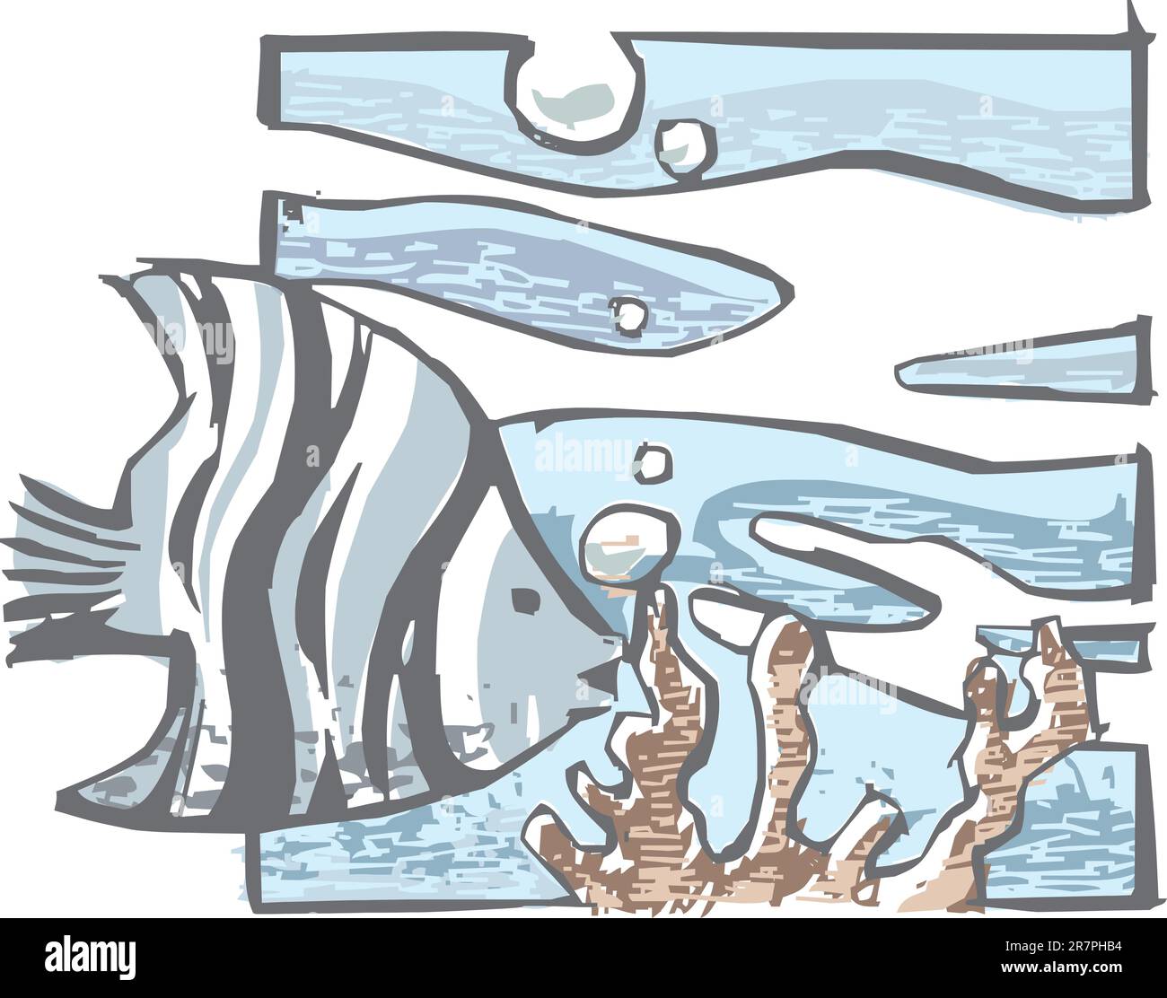 Deep blue ocean under Cut Out Stock Images & Pictures - Alamy