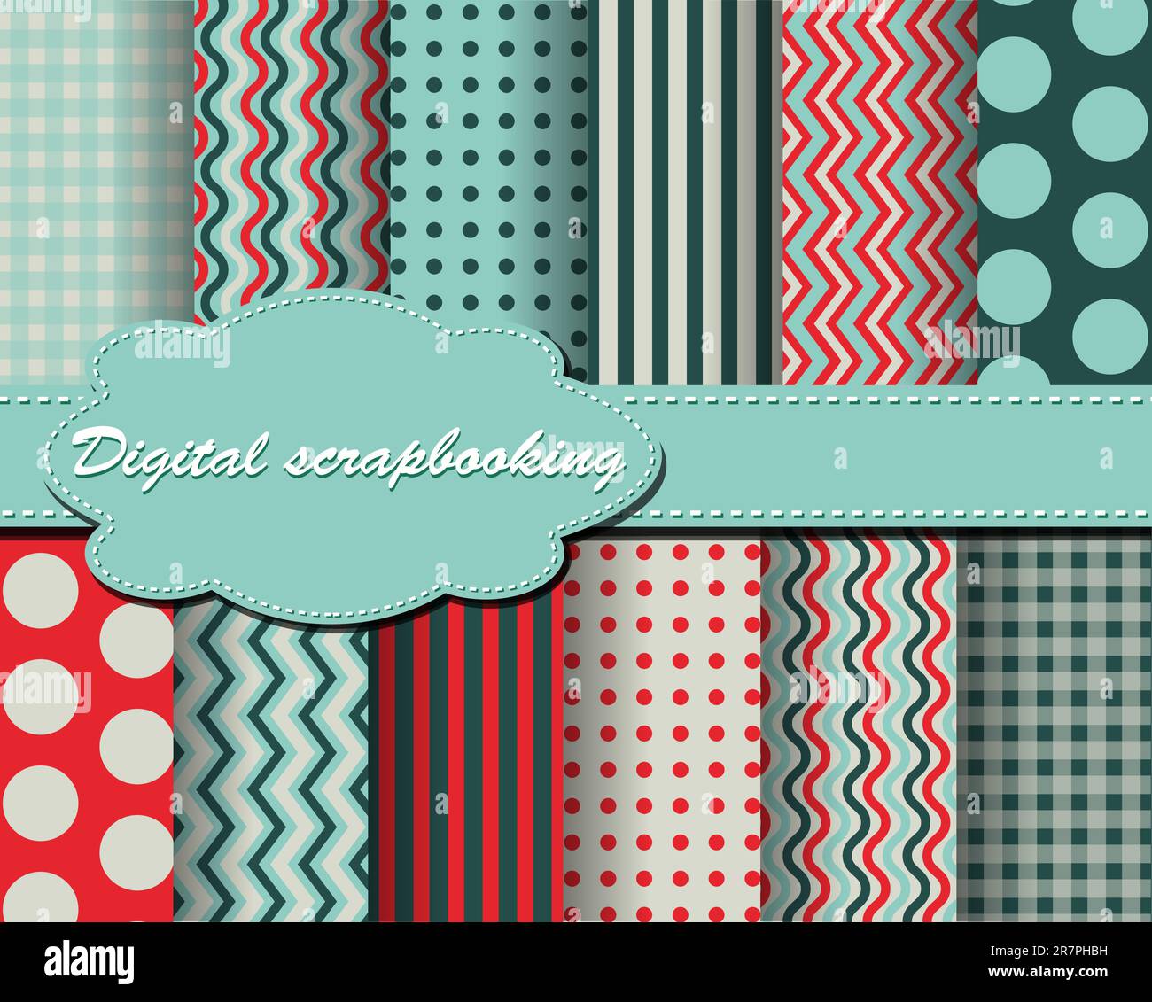 set of vector paper for scrapbook Stock Vector Image & Art - Alamy