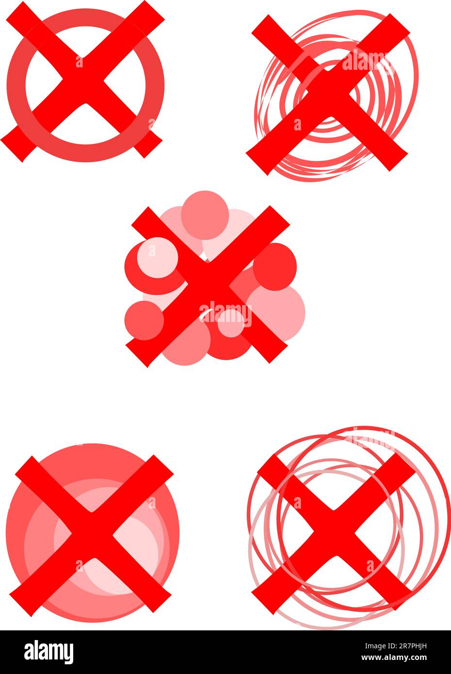 Tick check mark and cross mark symbols icon element hi-res stock ...