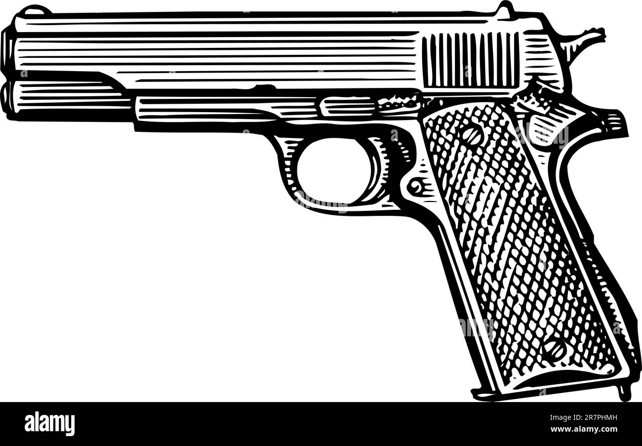 Crime pistol arm weapon Stock Vector Images - Alamy