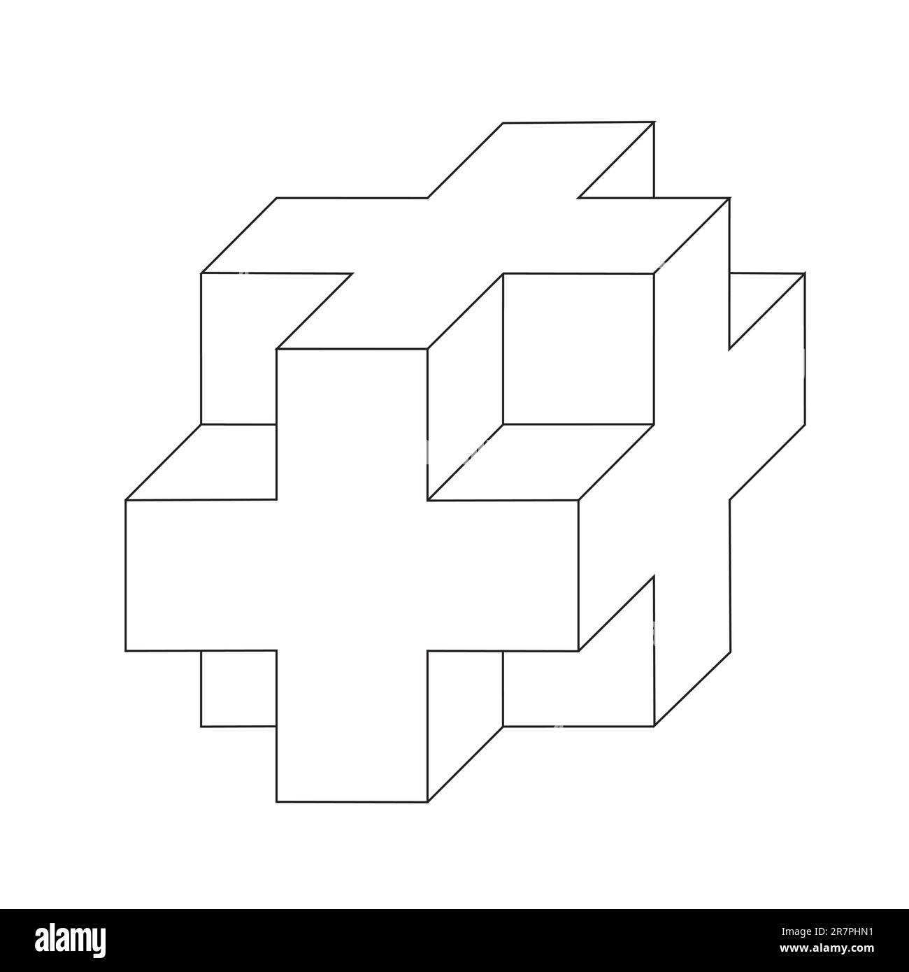 abstract cube on a white background.Vector illustration Stock Vector ...