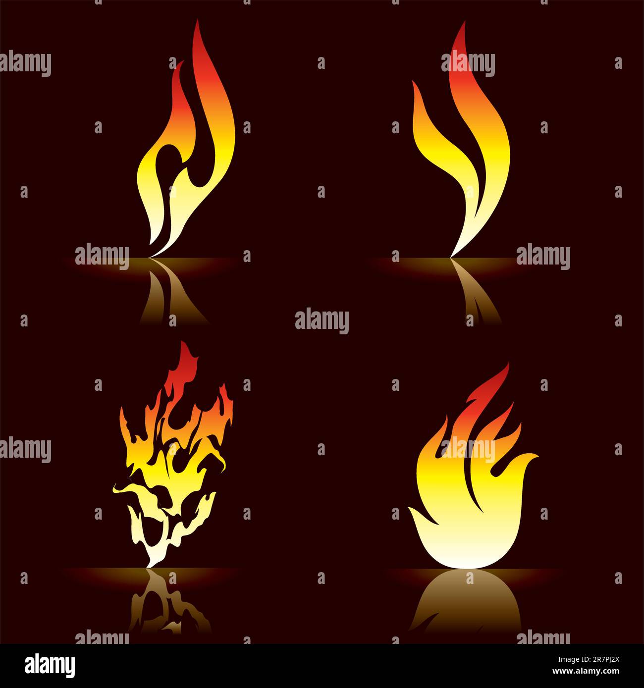 Fire Icons Collection Original Vector Illustration Stock Vector Image ...