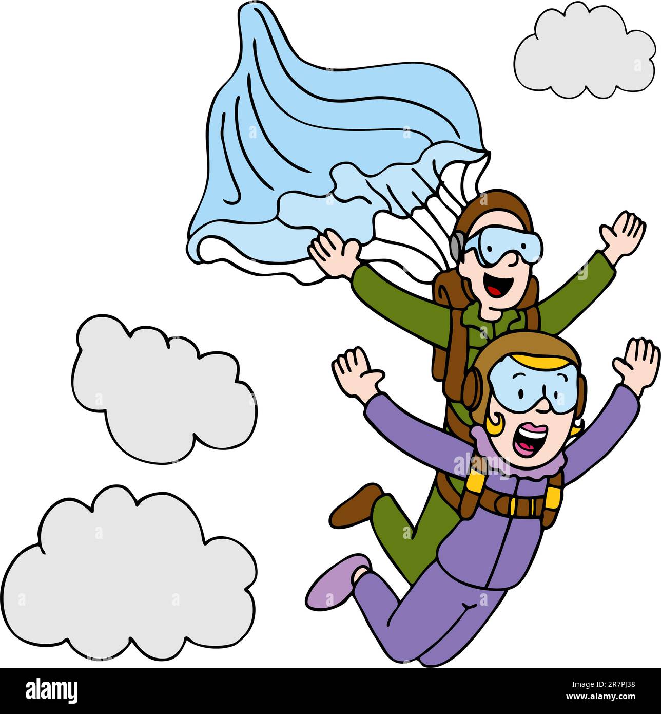 Sky diver woman Stock Vector Images - Alamy
