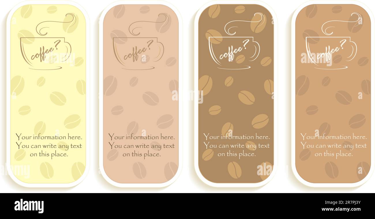 Handbills with the offer of coffee. Vector Illustration Stock Vector ...