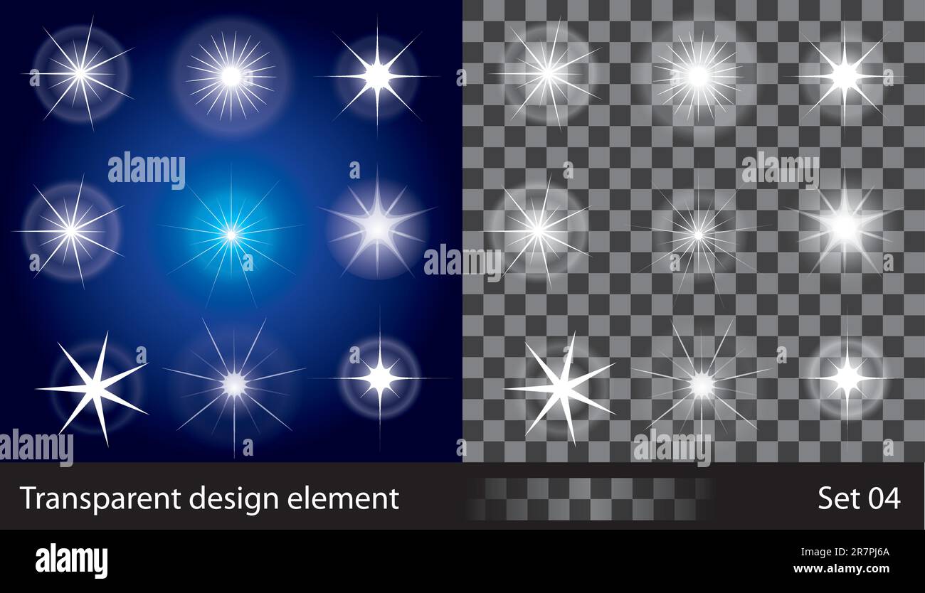 Set of transparent stars. Vector illustration for design Stock Vector ...