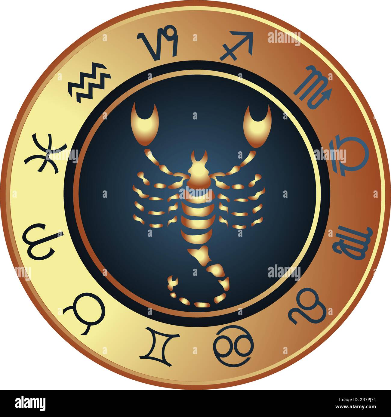 Vector illustration of Horoscope Scorpio Stock Vector Image & Art - Alamy
